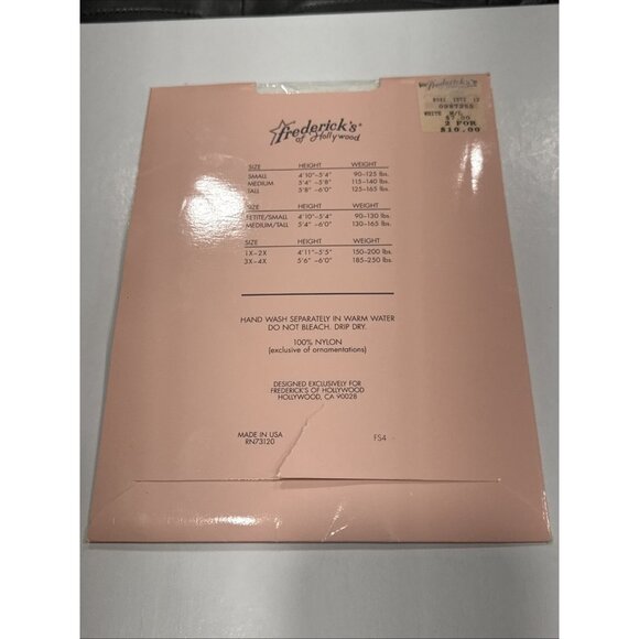 Frederick's of Hollywood | Accessories | Vtg Fredericks Of Hollywood Thigh Hi Stockings White ...